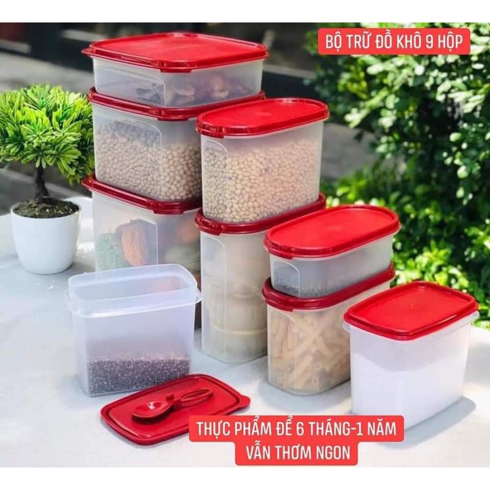Tupperware Việt nam - Bộ trữ khô 9 món tupperware chính hãng | Shopee Việt Nam