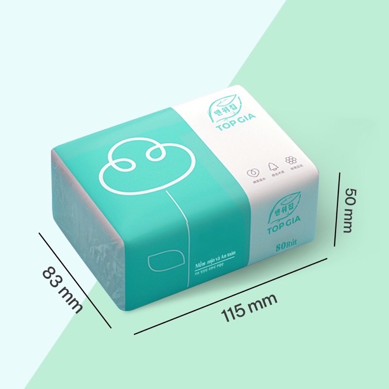 Giấy ăn gấu trúc topgia, thùng 10-30 gói giấy rút, giấy ăn cao cấp ...