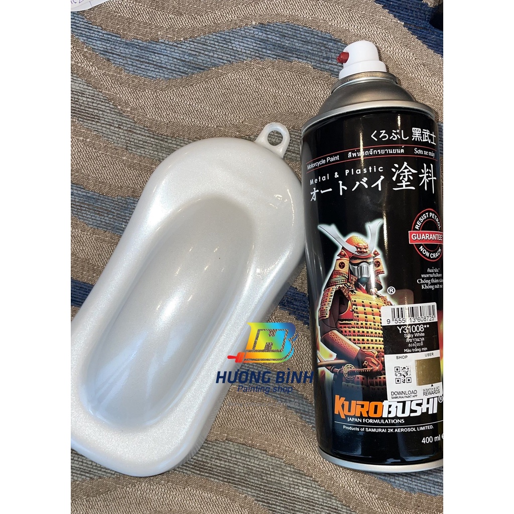 Sơn xịt Samurai dành cho xe máy màu Trắng Ngọc Trai - H196 (PHẢI SƠN ...