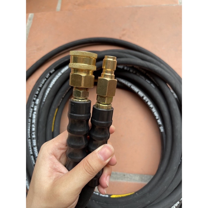 Dây rửa xe lõi thép cao áp , tặng kèm khớp nối nhanh 3/8 | Shopee Việt Nam