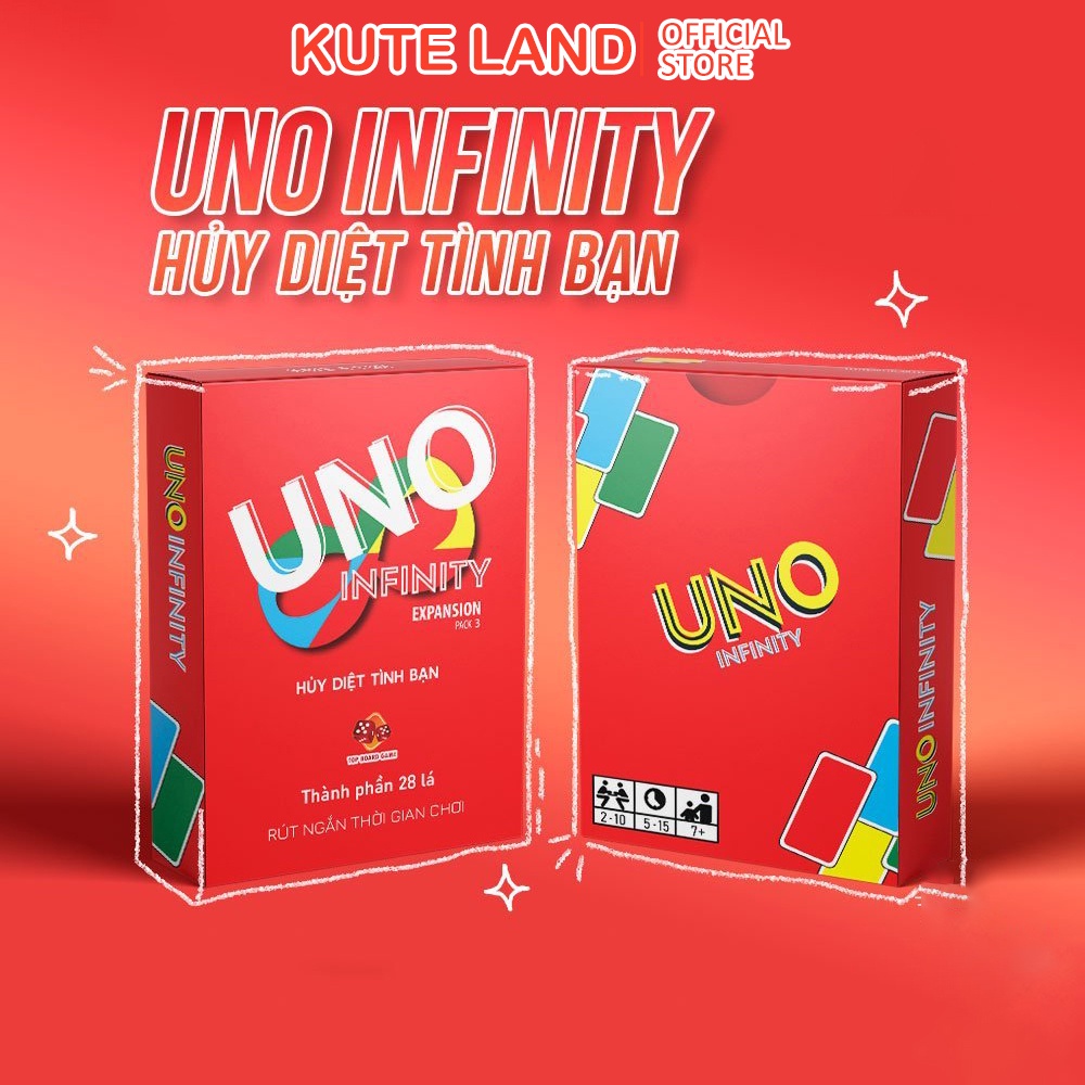 Bộ Board Game Uno Infinity bản mở rộng màu đỏ giúp rút gắn thời gian 1 ...