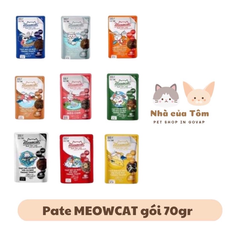 Pate MEOWCAT - thức ăn,súp thưởng dành cho mèo gói 70gr | Shopee Việt Nam