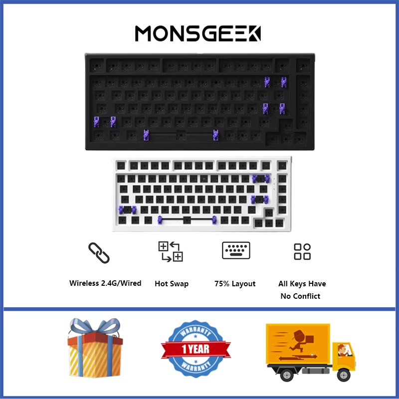 Bàn Phím Cơ Gaming Akko MONSGEEK MG75 75% 83 Phím Có Dây + USB Type-C ...