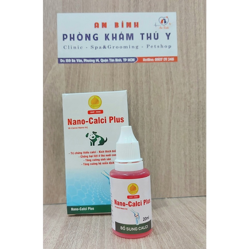 Dung Dịch Uống Bổ Sung Canxi Dạng Uống Cho Chó Mèo Nano-Calci Plus Wins Group 20ml | Shopee Việt Nam