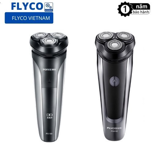 Flyco Máy Cạo Râu Nam Lưỡi Dao 3 Đầu Cạo Khô và Ướt Đa Năng IPX67 Chống Nước FS316 PS160 Poree ...