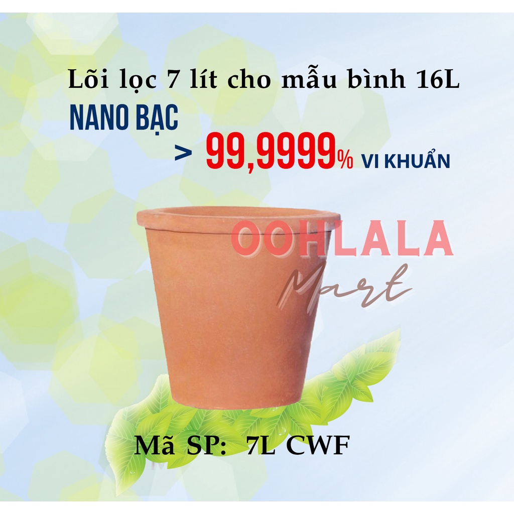 Lõi lọc gốm 7L - Nano Bạc khử khuẩn (dùng cho Bình lọc nước SWACF màu ...