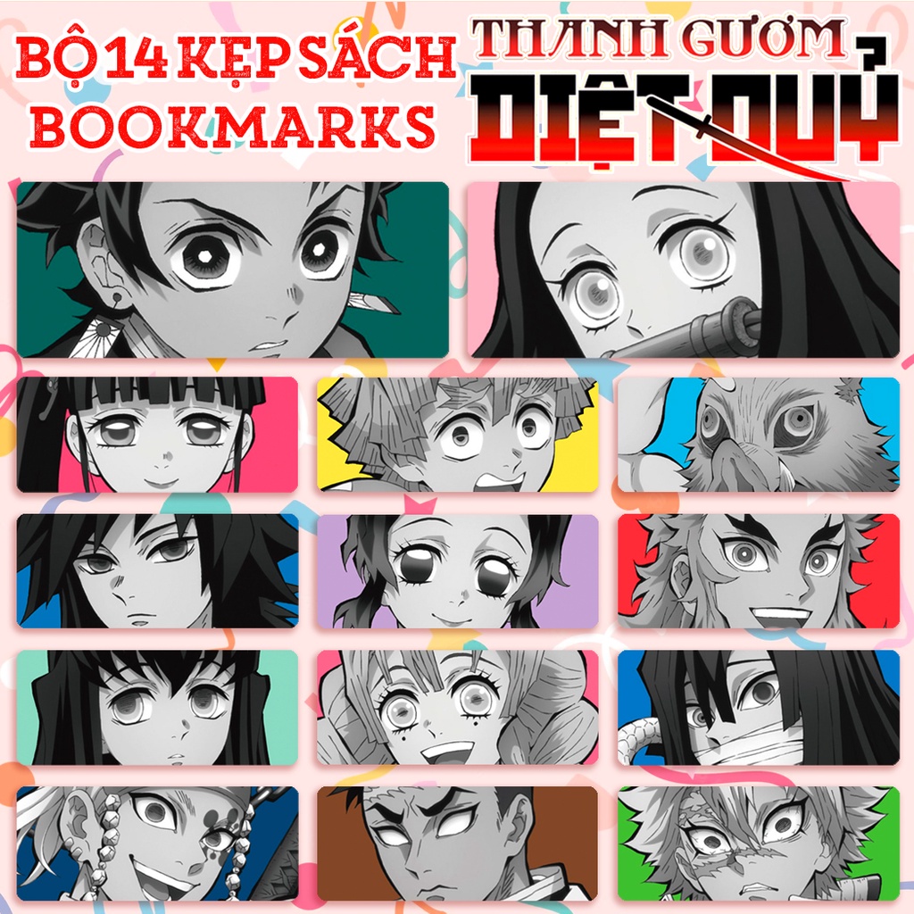 Bộ 14 bookmark KNY KIMETSU NO YAIBA THANH GƯ ƠM DI ỆT Q UỶ phiên bản ...