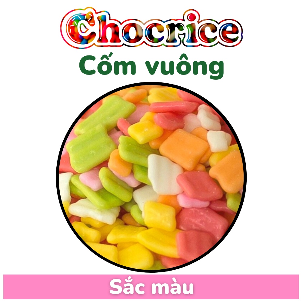 Cốm Màu Trang Trí Chocice (Hình vuông) | Shopee Việt Nam