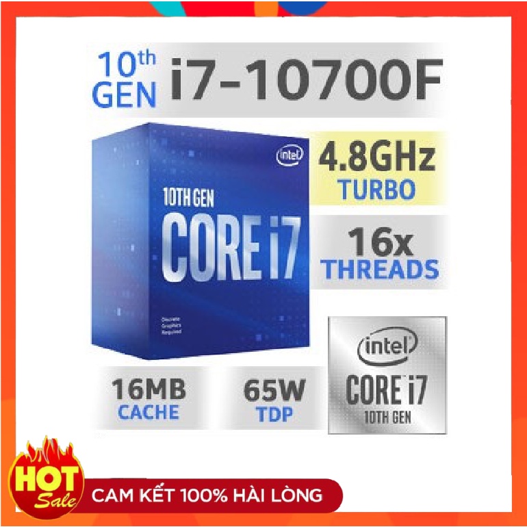 CPU Intel Core i7 10700F (2.90 Up to 4.80GHz, 16M, 8 Cores 16 Threads ...