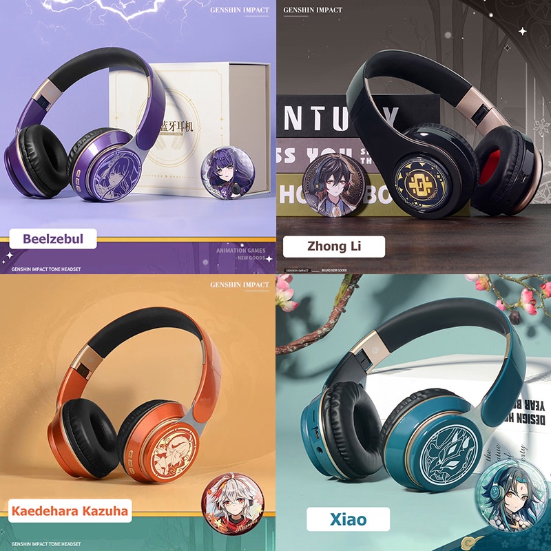 Genshin Impact Tai nghe không dây Bluetooth Ba chế độ Tai nghe di động ...