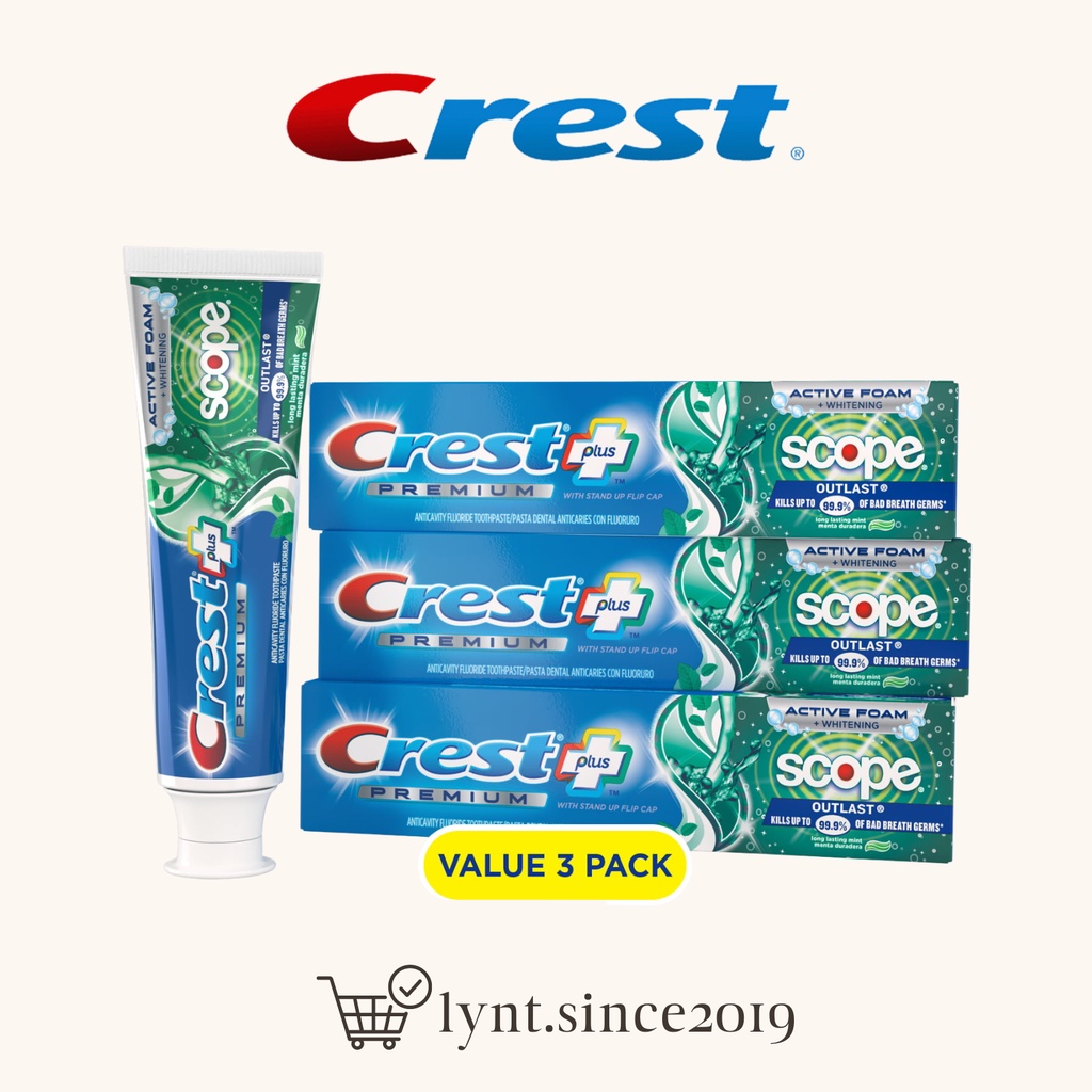 Kem đánh răng Crest Premium Plus Scope Outlast Toothpaste - Long ...