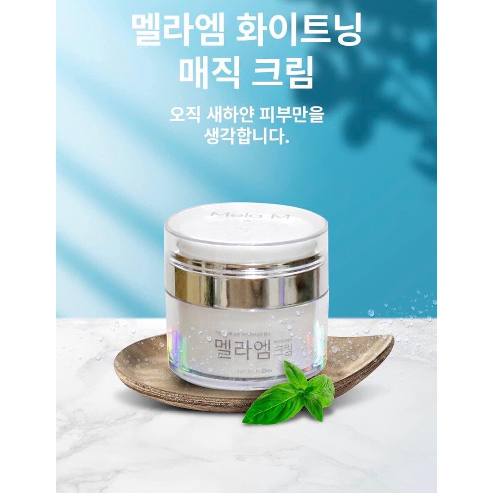 Kem nám Mela M dưỡng trắng, cấp ẩm. mờ thâm nám. chống lão hóa Mela M Whitening Magic Cream mẫu ...