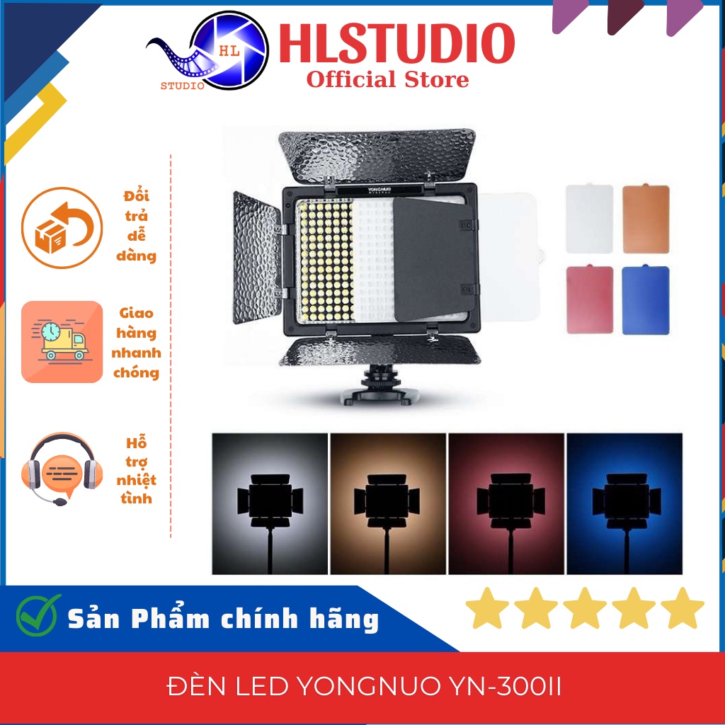 Đèn Led Yongnuo YN-300 II HL Studio + Bộ 01 viên pin + Sạc pin | Shopee ...
