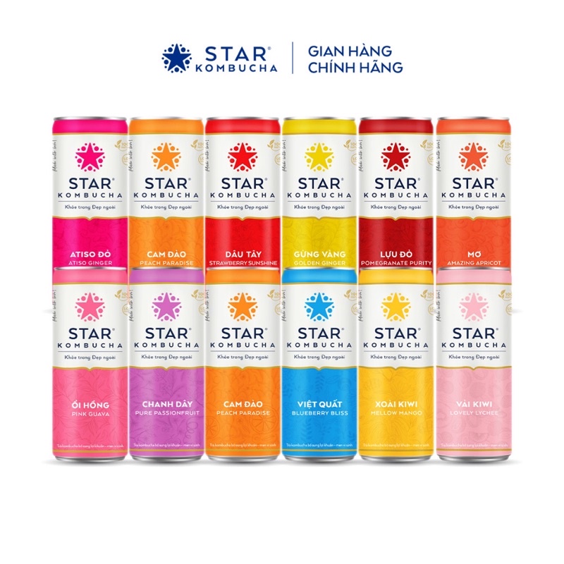 TRÀ TRÁI CÂY LÊN MEN STAR KOMBUCHA- "date mới" | Shopee Việt Nam