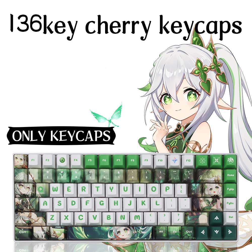 Genshin Impact Nahida Keycap PBT 136pcs Cherry Profile Set 136 Nút Bàn ...