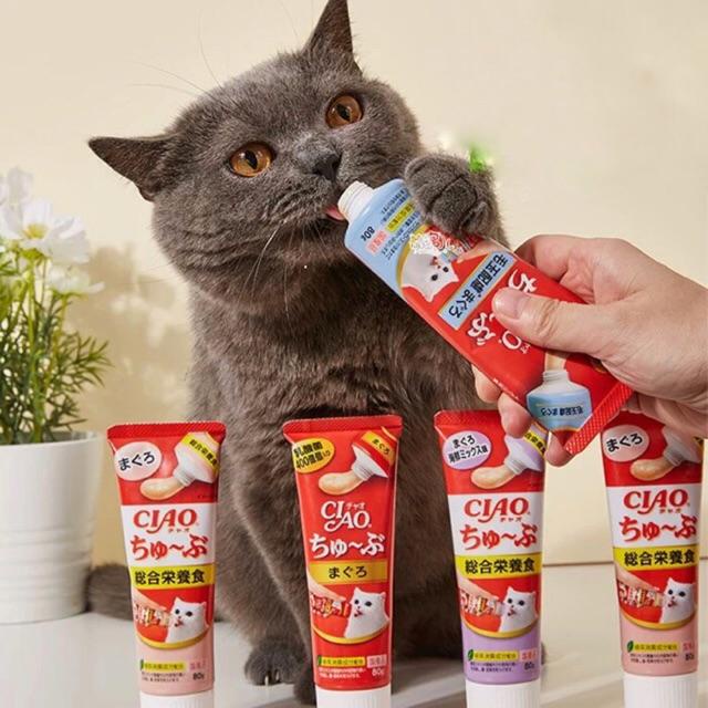 Gel Dinh Dưỡng Ciao Tuýp 80g Dành Cho Mèo - Soup Thưởng Ciao Cao Cấp | Shopee Việt Nam
