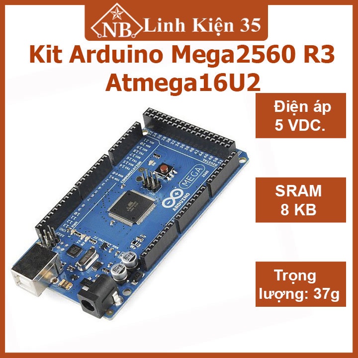 Kit Arduino Mega2560 R3- Atmega16U2 (BH 06 Tháng), mạch chính hãng, chất lượng cao | Shopee Việt Nam