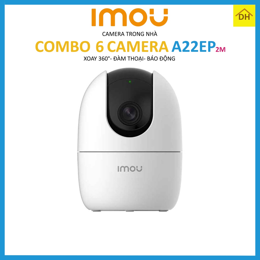 COMBO 6 Camera IMOU A22EP 2M 1080p Xoay 360 Độ- Đàm Thoại 2 Chiều- Báo ...