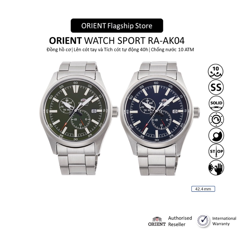 Đồng hồ cơ nam Orient Watch Sport RA-AK040 kiểu dáng thể thao chống ...