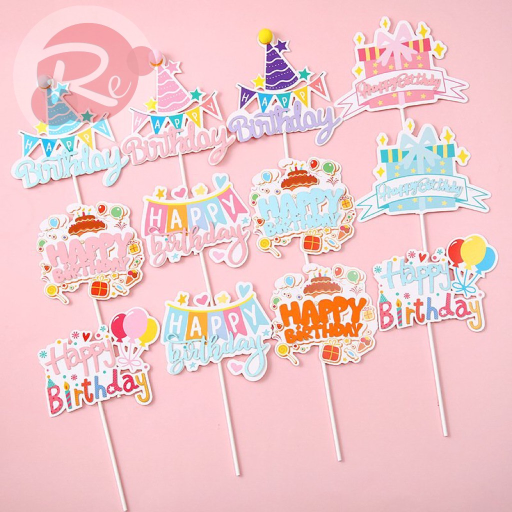 [SIÊU RẺ ️] – Que cắm HPBD hoạt hình - Trang trí bánh sinh nhật bánh ...