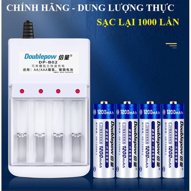 Combo pin AA/AAA kèm sạc hoặc pin riêng hãng Doublepow giá siêu tốt ...