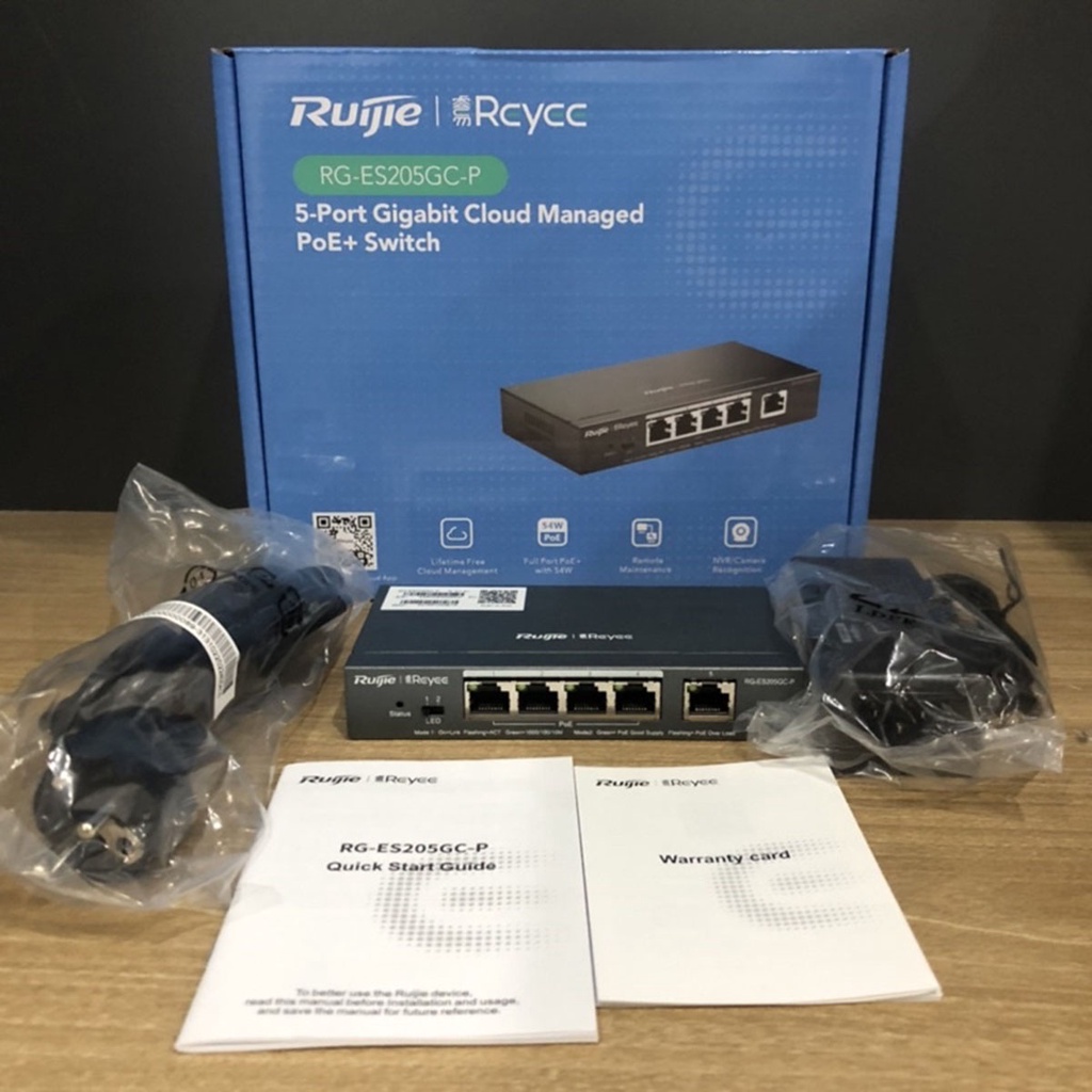 Switch POE 4 Cổng RUIJIE REYEE RG-ES205GC-P | Shopee Việt Nam