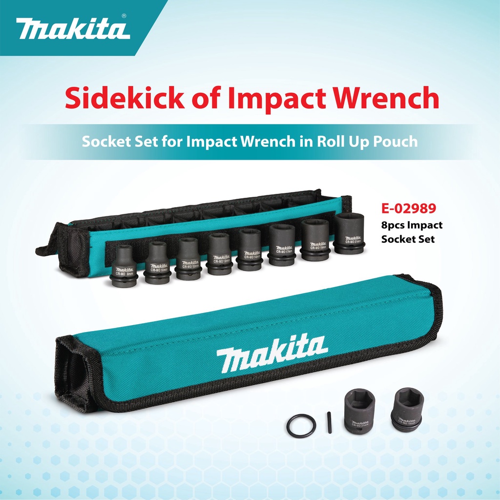 Bộ Đầu Tuýp Siết Bu Lông 1/2" 8 Cái, 8 - 21mm MAKITA E-02989 - Chính ...