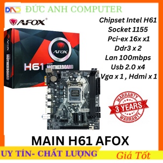 Bo Mạch Chủ Mainboard AFOX H510 | H110 | H81 | H61 MA2 chính hãng mới 100% - FULL VAT - Bảo hành ...