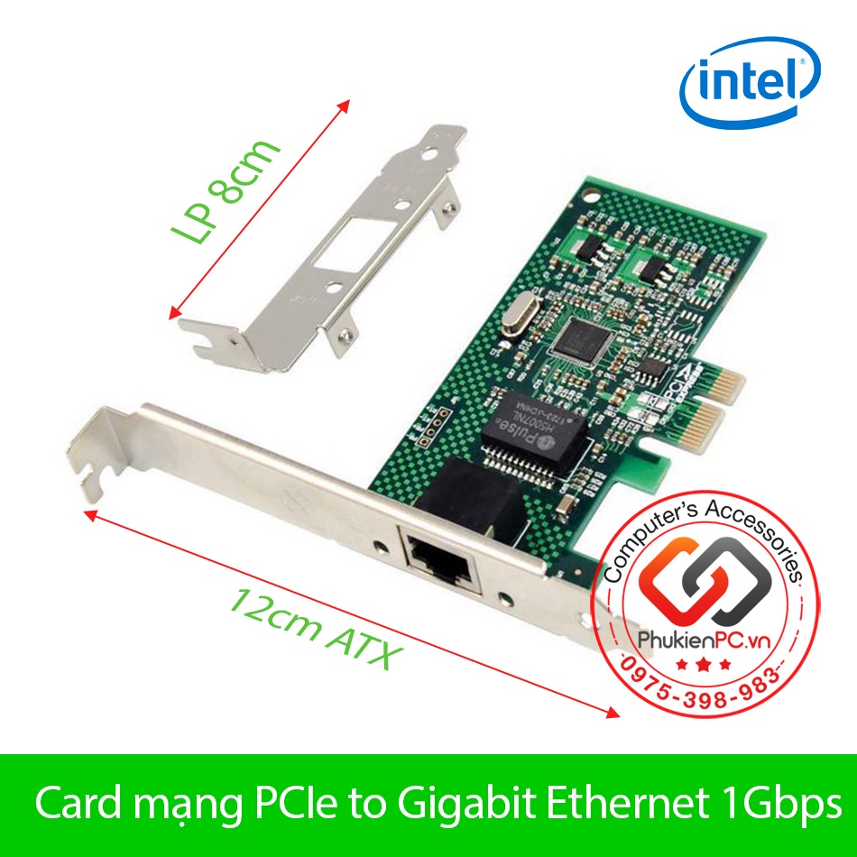 (HÀNG MỚI) CARD MẠNG LAN PCIE 1PORT GIGABIT CHIP INTEL CHO PC, SERVER ...
