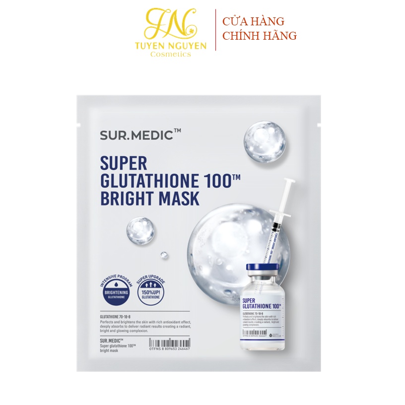 Mặt nạ dưỡng trắng da SURMEDIC Bright Glutathione Mask 30g | Shopee ...