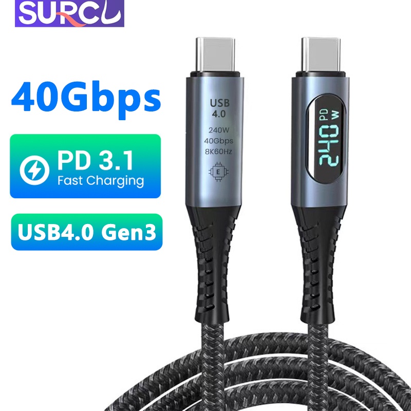 Dây Cáp Chuyển Đổi USB 4M 4 C Sang USB C 4 3 Với Màn Hình LED Hỗ Trợ 40 ...