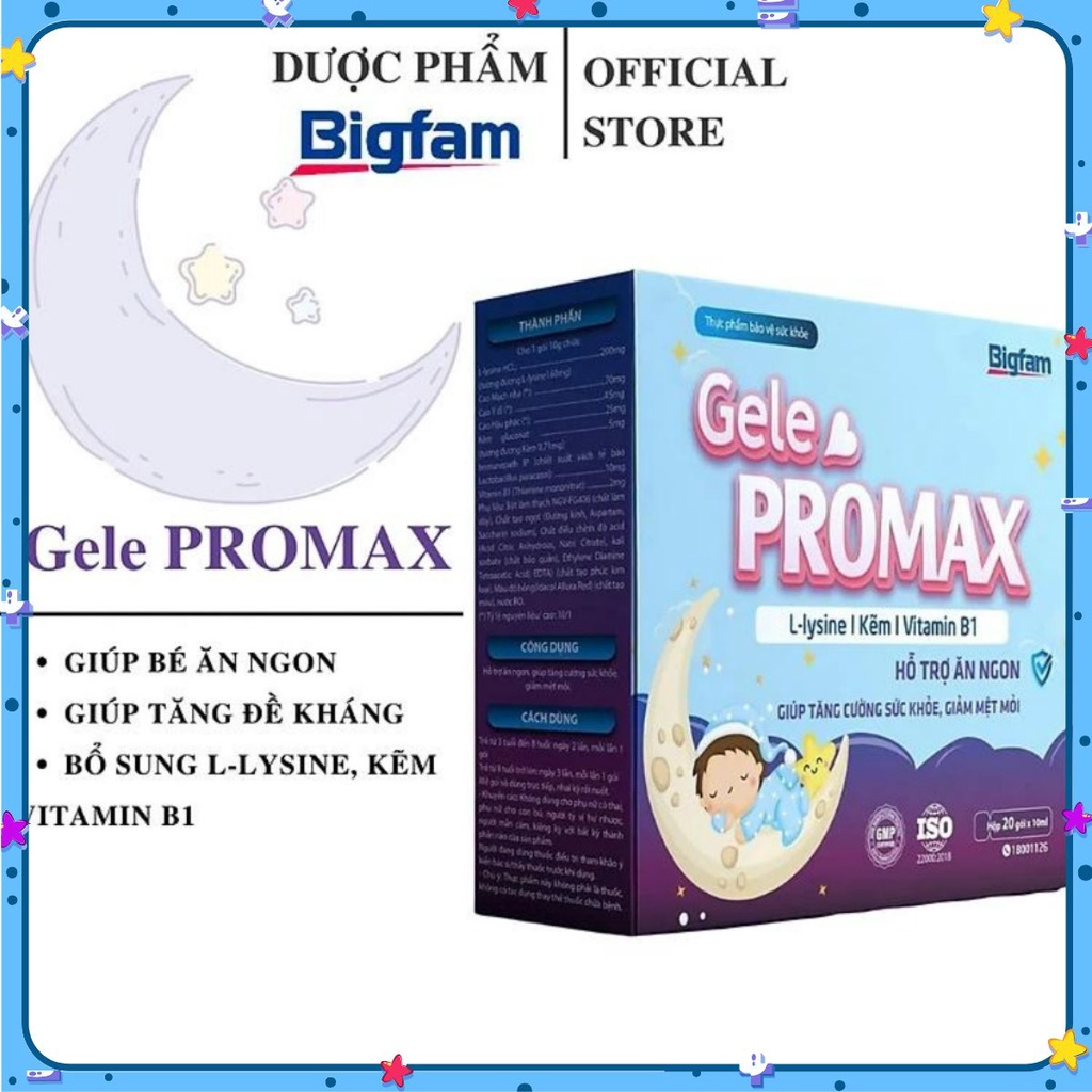 [Chính Hãng] Thực phẩm bảo vệ sức khỏe Gele Promax Bigfam hỗ trợ ăn ...