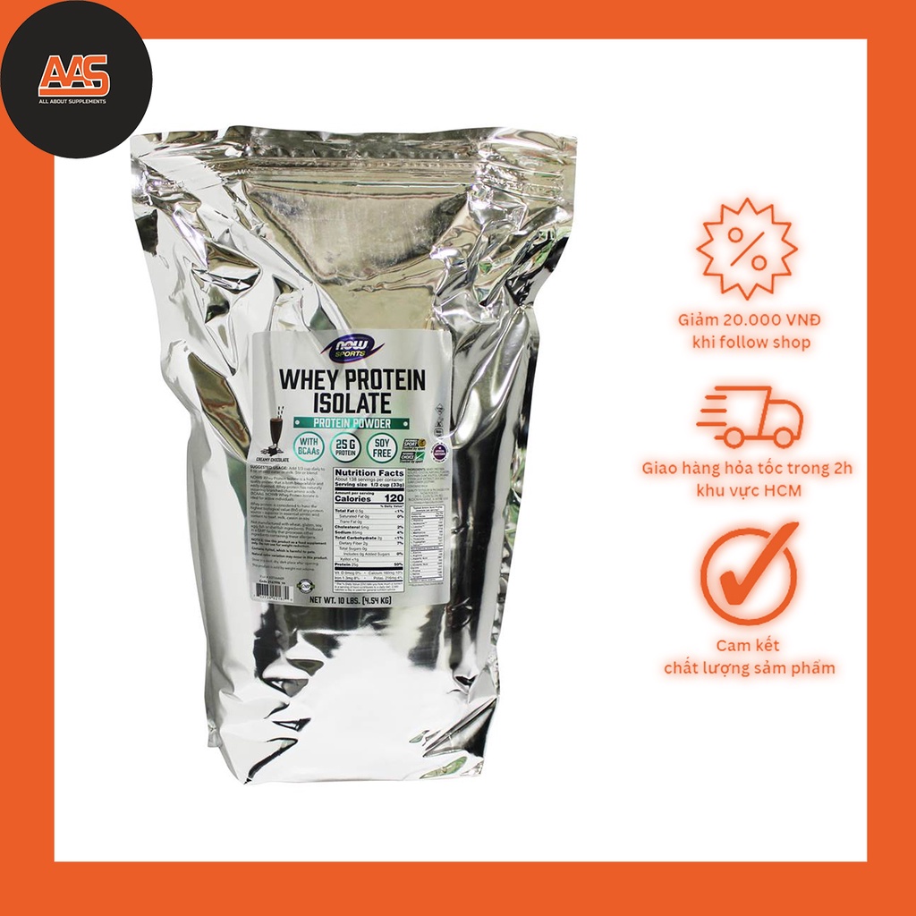 PROTEIN - NOW SPORTS - WHEY PROTEIN ISOLATE - 10LBS - Bột đạm Isolate ...