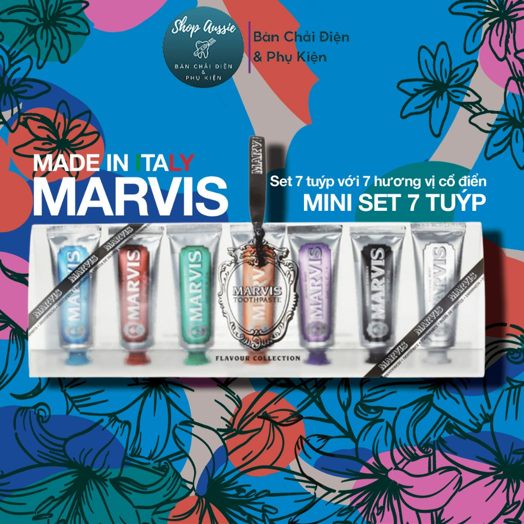 Mini Pack 7 Tuýp Kem Đánh Răng Marvis Classic 7X25ml -Set Combo 7 Mùi ...