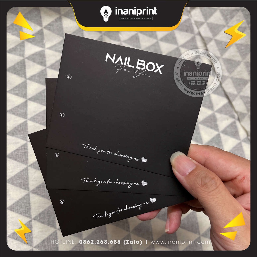 Bìa Giấy Nailbox - Thẻ Nail Box - MÀU ĐEN 1 MẶT - MS: 105 | Shopee Việt Nam