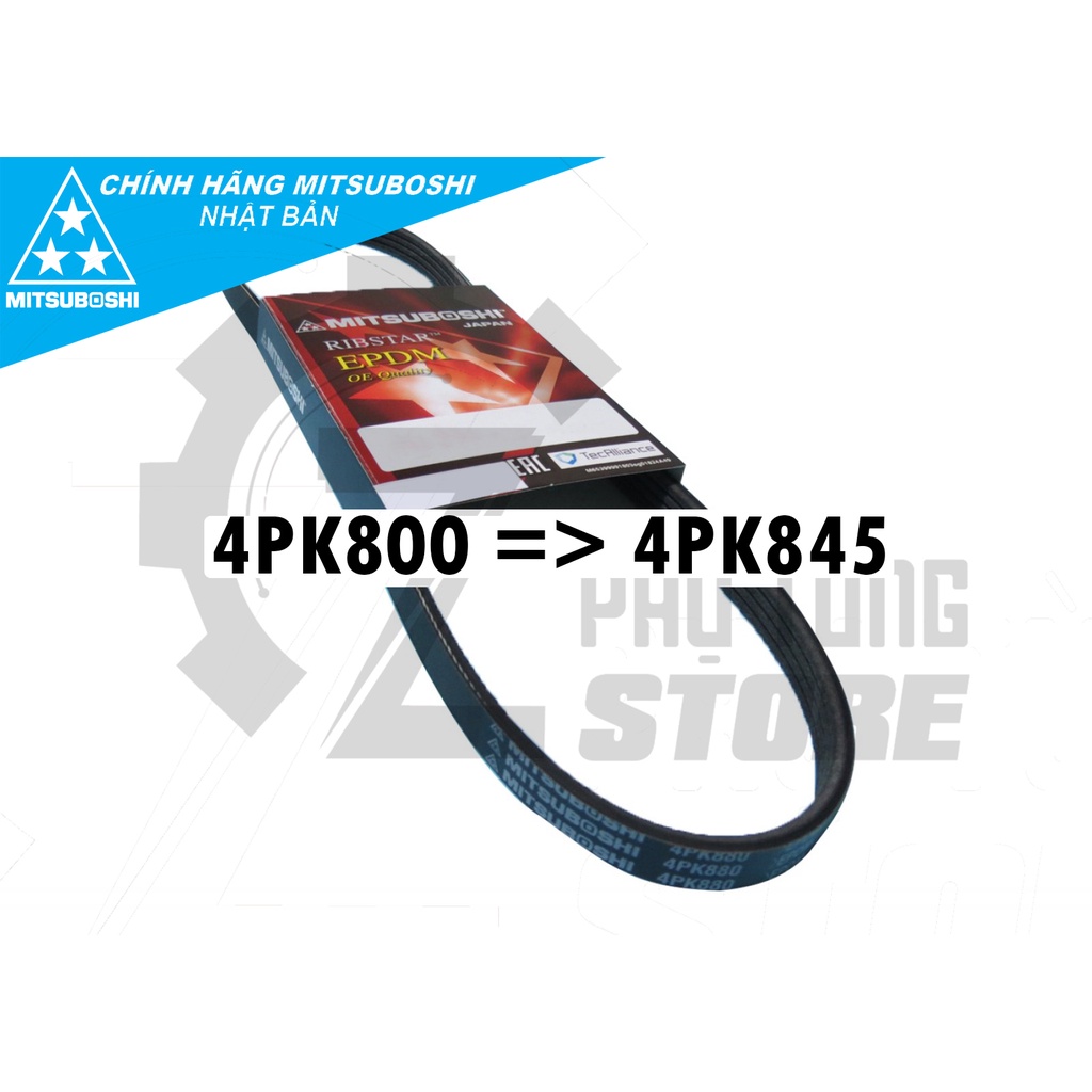 Dây curoa Mitsuboshi 4PK800 4PK805 4PK810 4PK815 4PK820 4PK825 4PK830 ...
