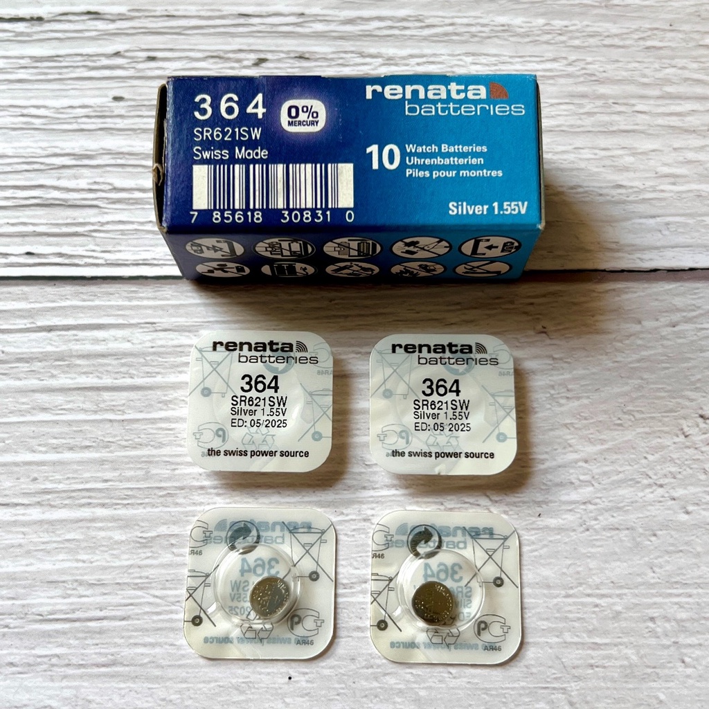 Pin Renata SR621SW (364) Chính Hãng Thuỵ Sĩ Viên Rời Cho Đồng Hồ Đeo ...