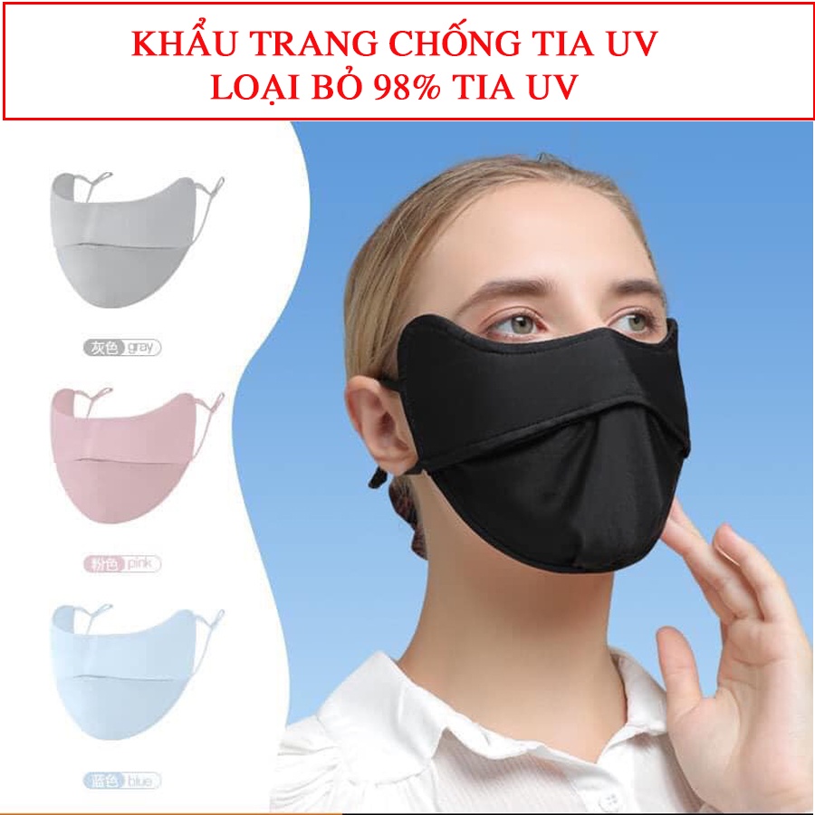 Khẩu trang chống tia UV, khẩu trang chống nắng UPF 50+ - Unisex nam nữ đều thích hợp | Shopee ...