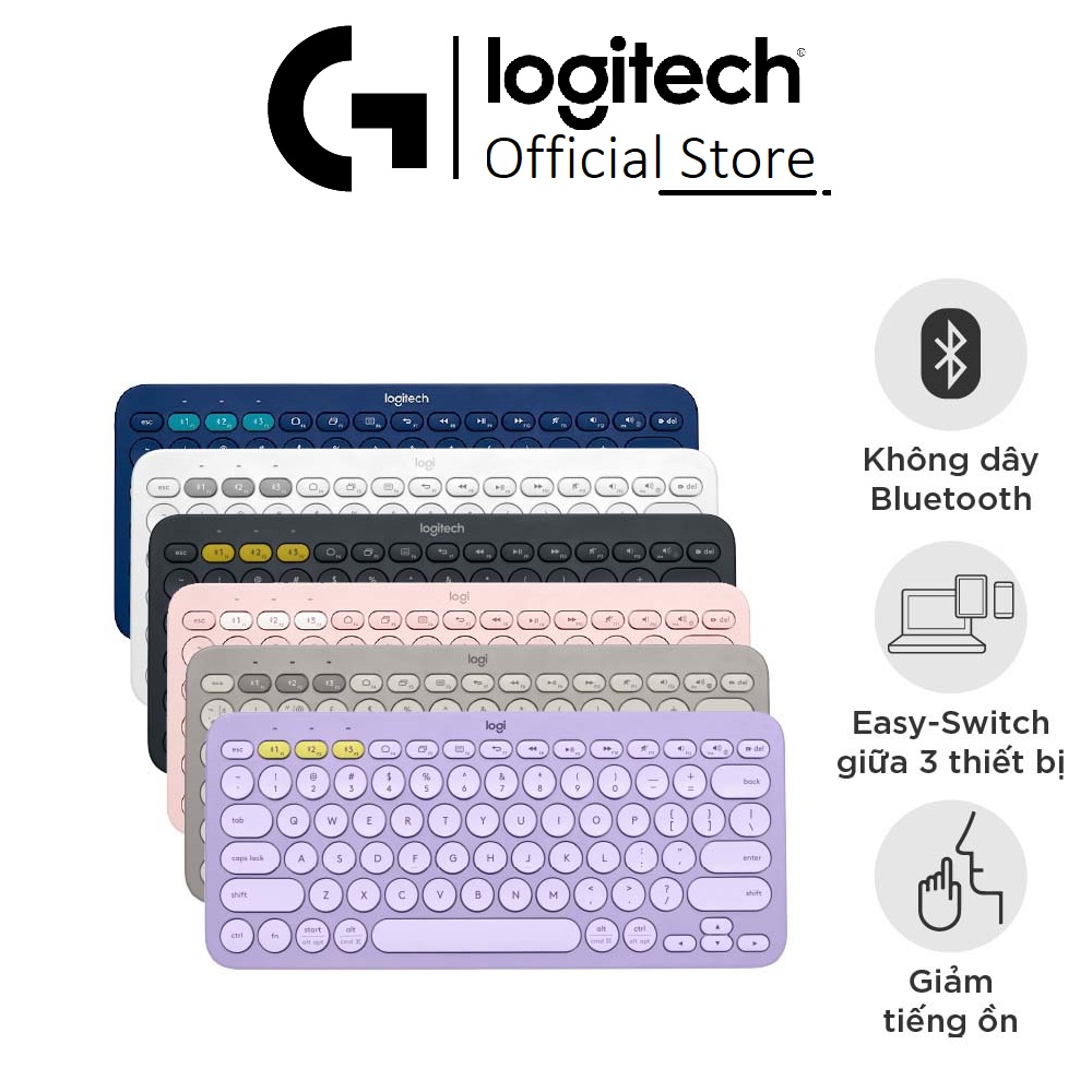 Bàn phím Logitech K380S / K380 kết nối Bluetooth không dây - Giảm ồn ...