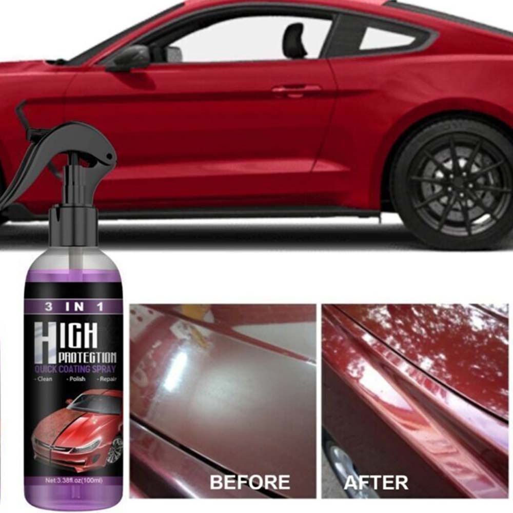 3in1 High Protection Quick Car Coat Ceramic Coating Spray Hydrophobic ...
