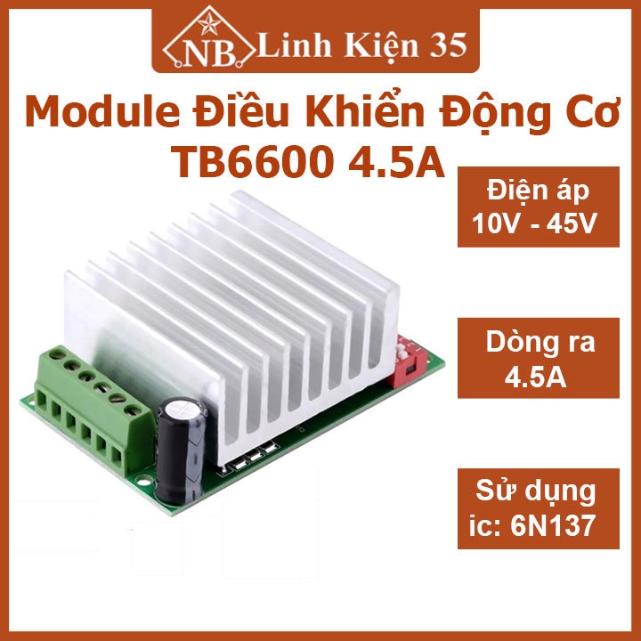 Module điều khiển động cơ bước TB6600 dòng ra 4.5A công suất cao, tự ...