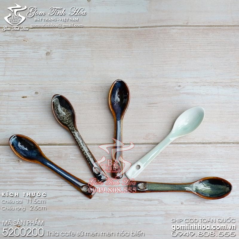 Thìa cafe gốm sứ Bát Tràng | Shopee Việt Nam