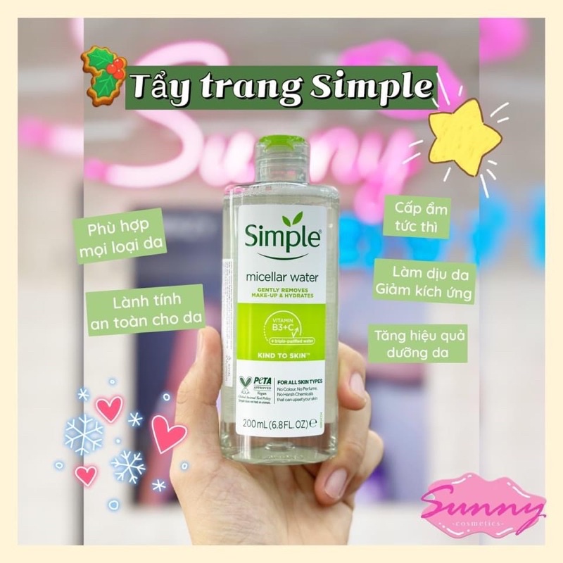 Tẩy trang Simple 200ml | Shopee Việt Nam