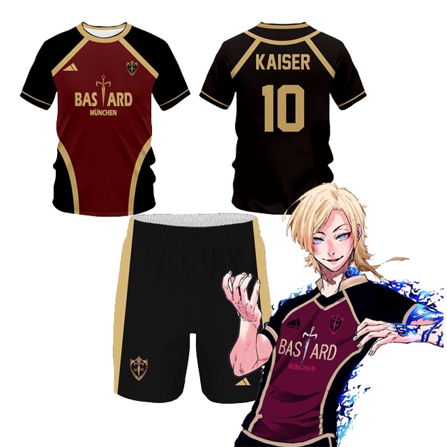 Jersey Anime Bastard Munchen Blue Lock Mùa Hè 2025 Mới Thường Ngày Tay ...