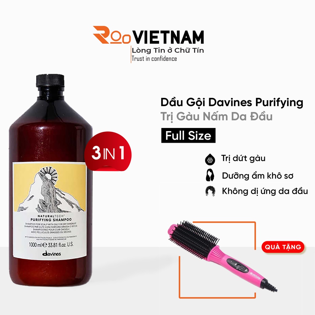 Dầu Gội Chống Gàu Davines Purifying Shampoo 1000ml | Shopee Việt Nam