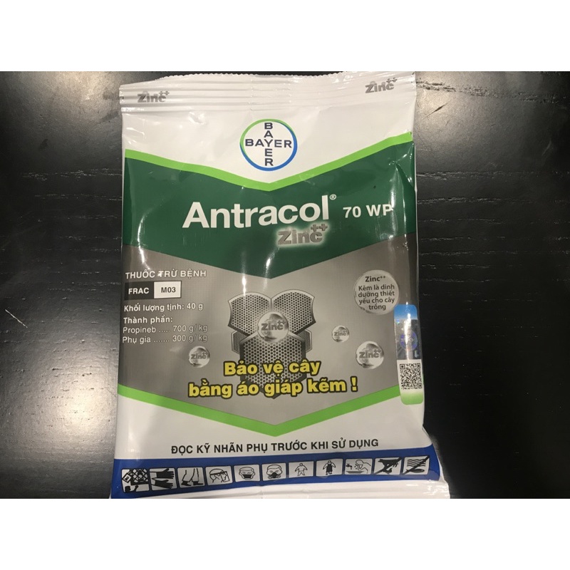 Thuốc trừ nấm Antracol 70WP Bayer gói 40g - Vàng Lá, thán thư Lan, hoa ...