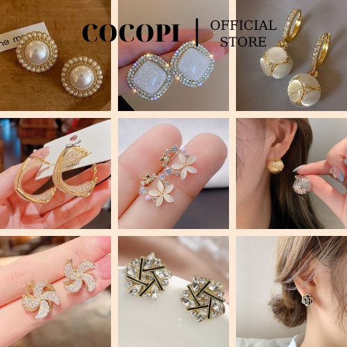 Bông tai, Khuyên tai nhiều mẫu đi tiệc sang chảnh COCOPI Accessories | Shopee Việt Nam