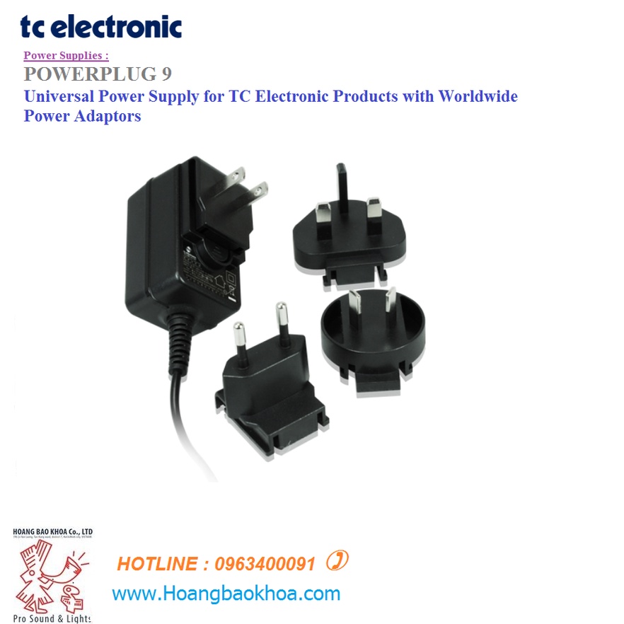 POWERPLUG 9 Power Supplies Tc electronic - Nguồn điện 9 V / 670 mA ...