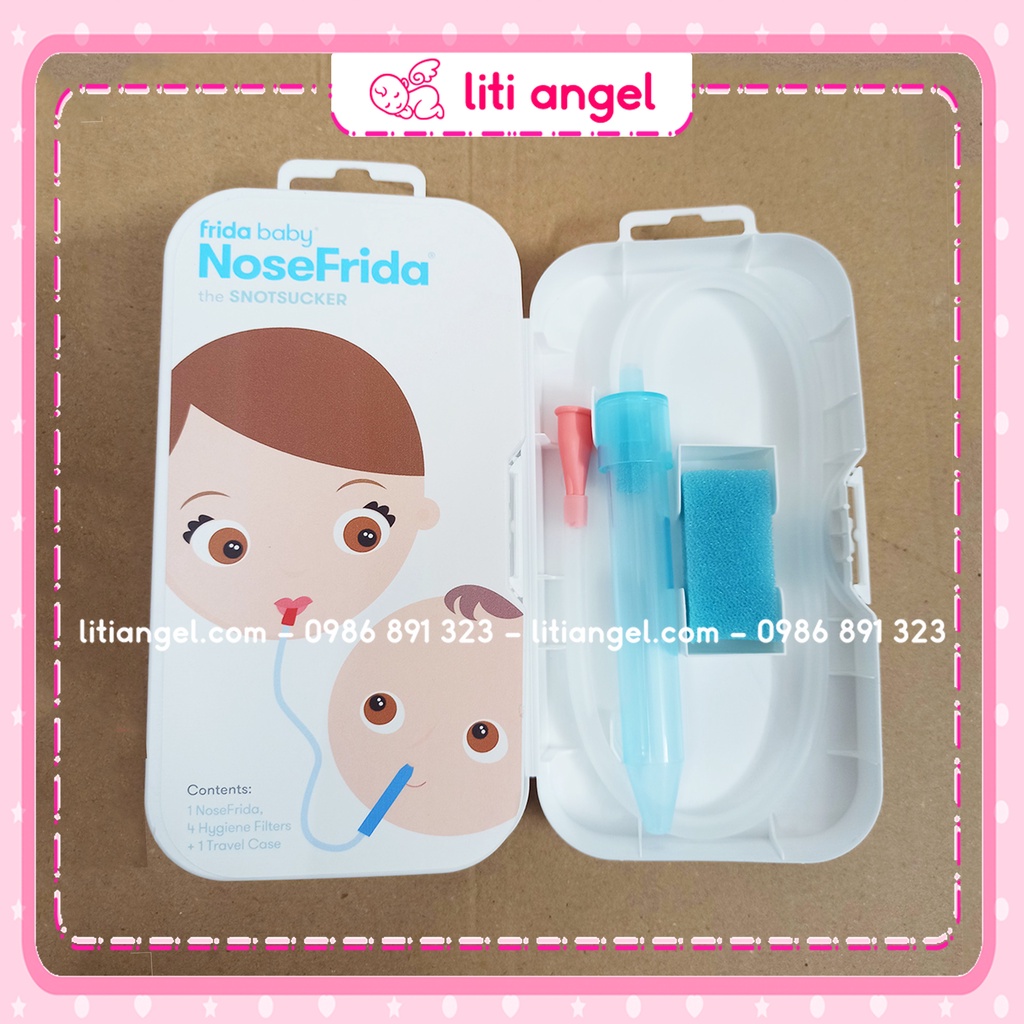 Dụng cụ hút mũi NoseFrida Nasal Aspirator, Thụy Điển giúp vệ sinh mũi cho trẻ từ sơ sinh đến 3 ...