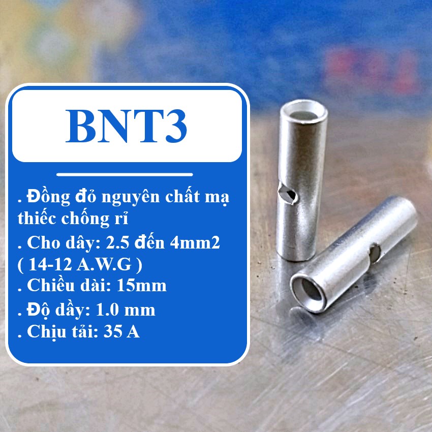 Đầu cos nối thẳng bằng đồng cao cấp KST bấm dây điện BNT | Shopee Việt Nam